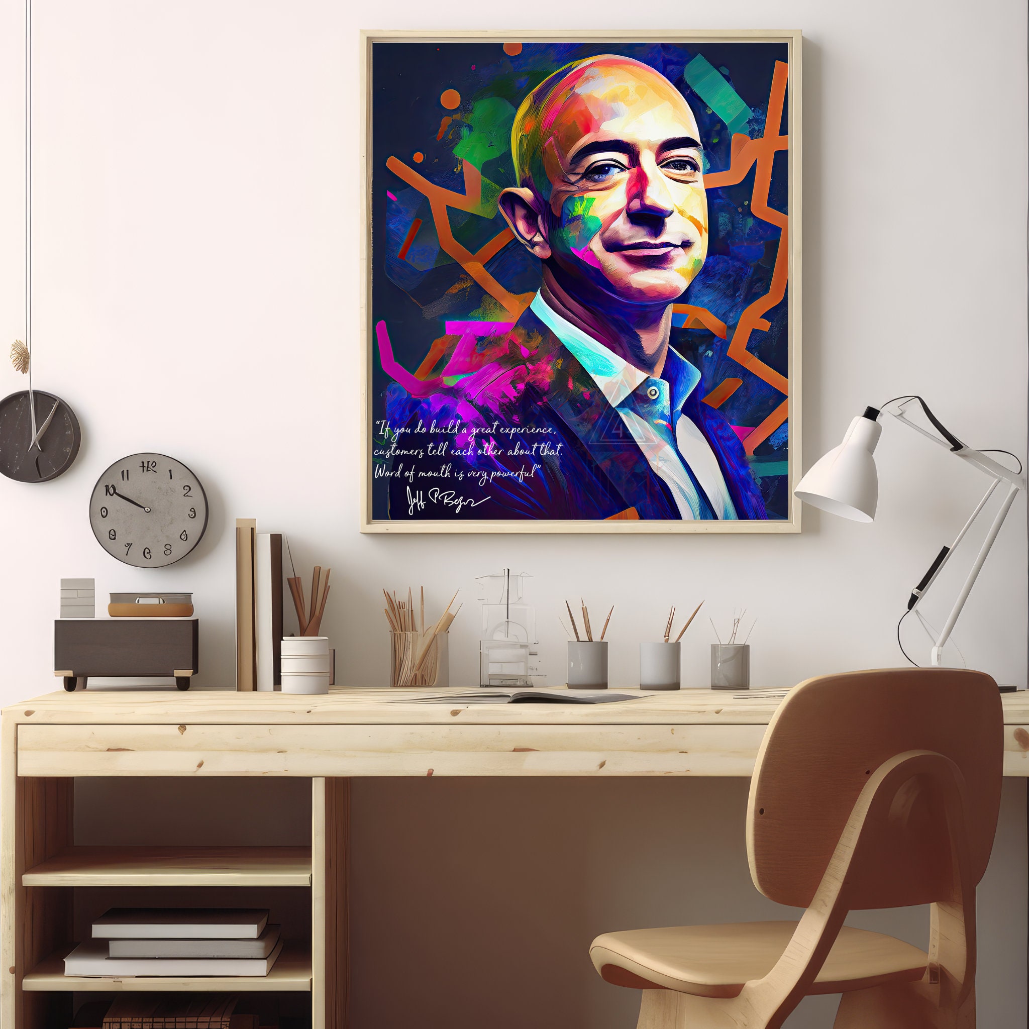 Jeff Bezos Motivational Quotes Jeff Bezos Signature Inspirational Wall ...