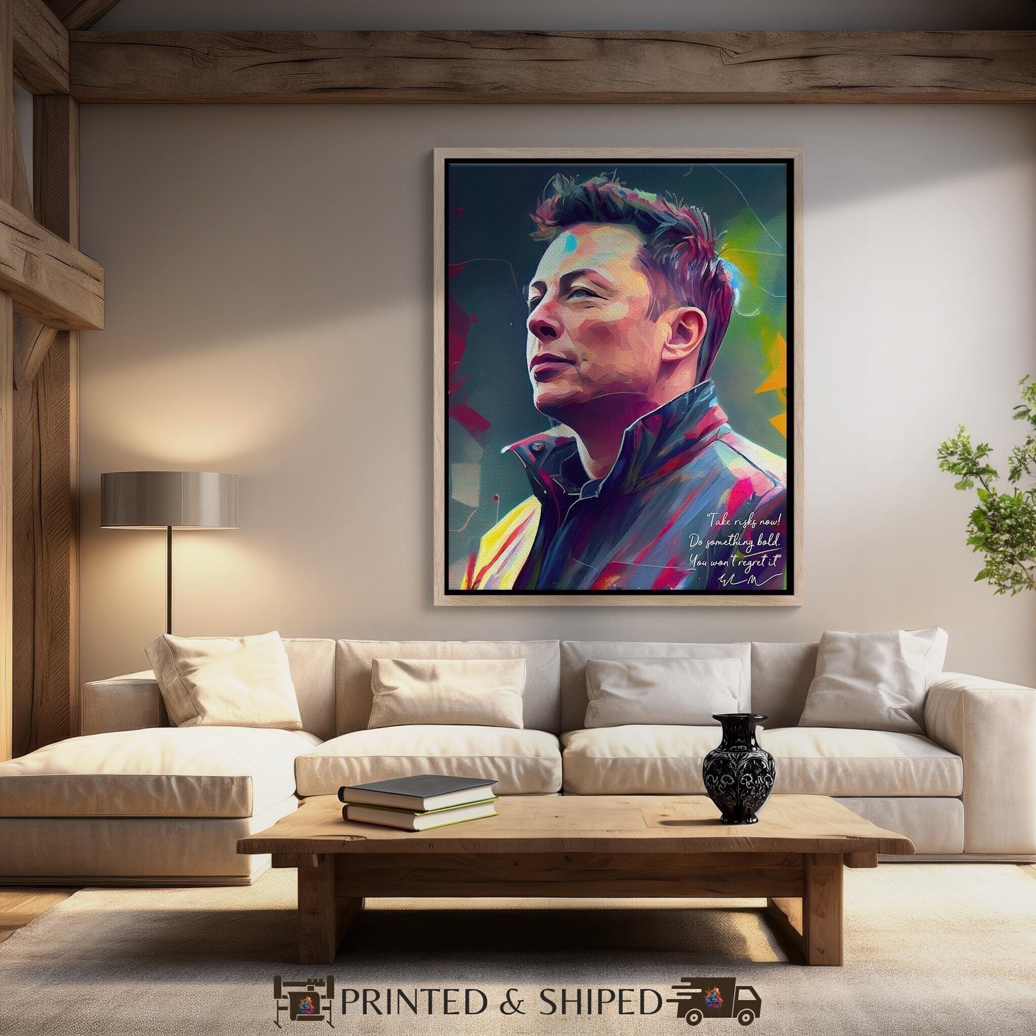 Elon Musk Famous Quotes, Elon Musk Signature, Inspirational Wall Art ...