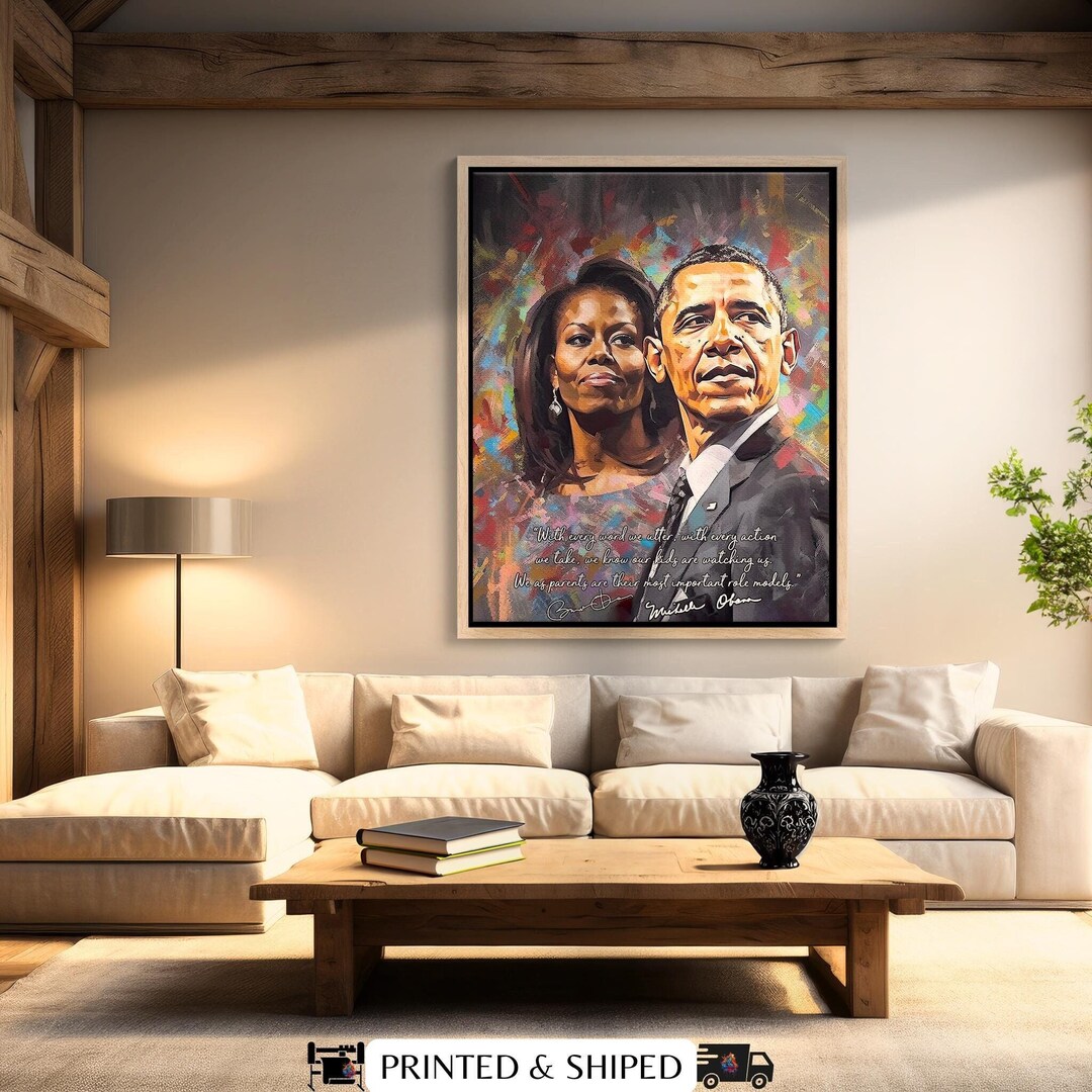 Michelle & Barack Obama Quote Art Print: Family Inspiration Decor - Etsy