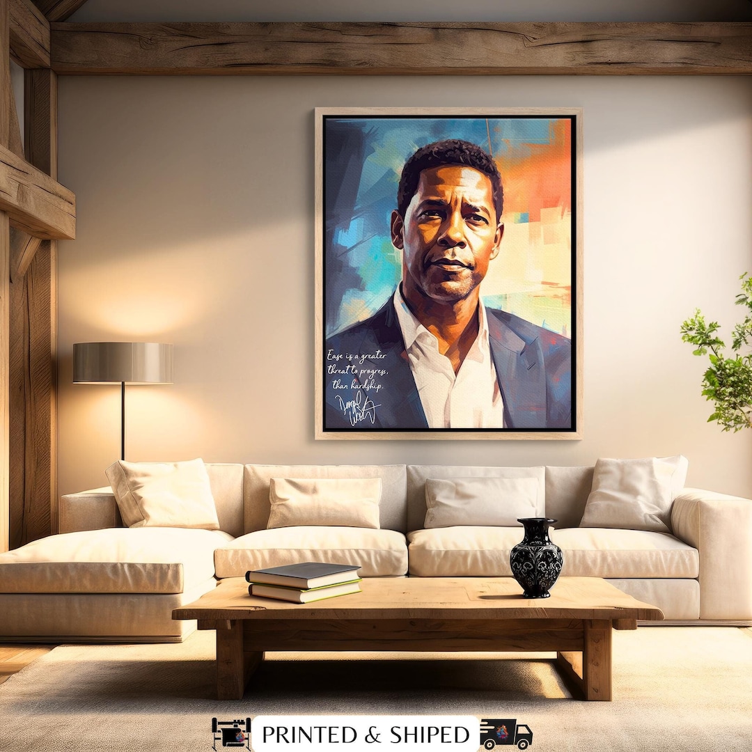 Denzel Washington Signature Canvas Art: Inspirational Quote Print - Etsy
