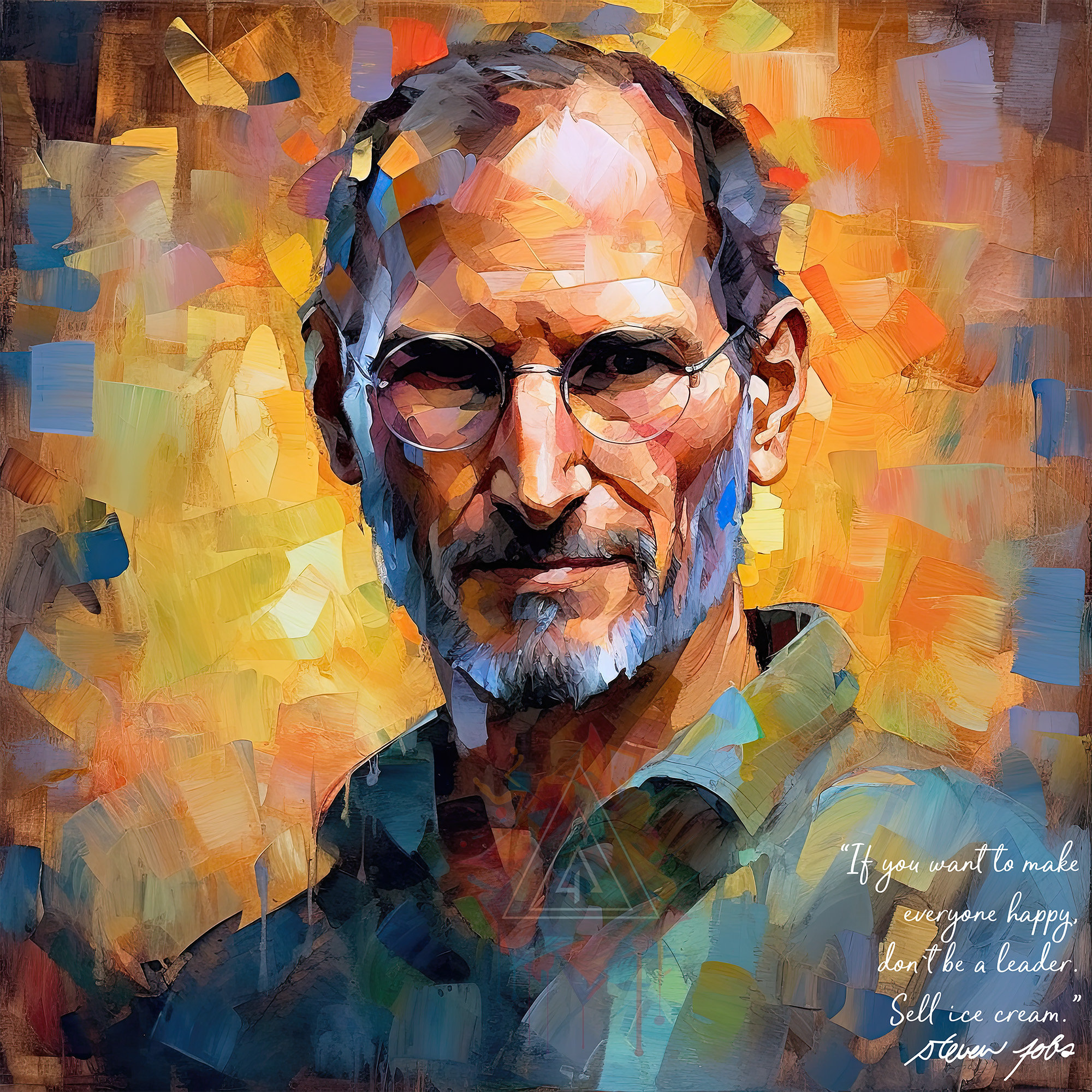 Steve Jobs Portrait Art Print: Inspirational Quote (digital Download ...