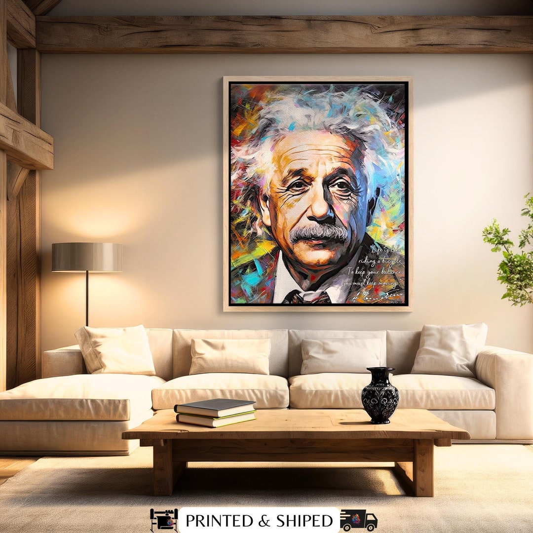 Albert Einstein Bicycle Quote Print | Life is Like Riding a Bicycle ...