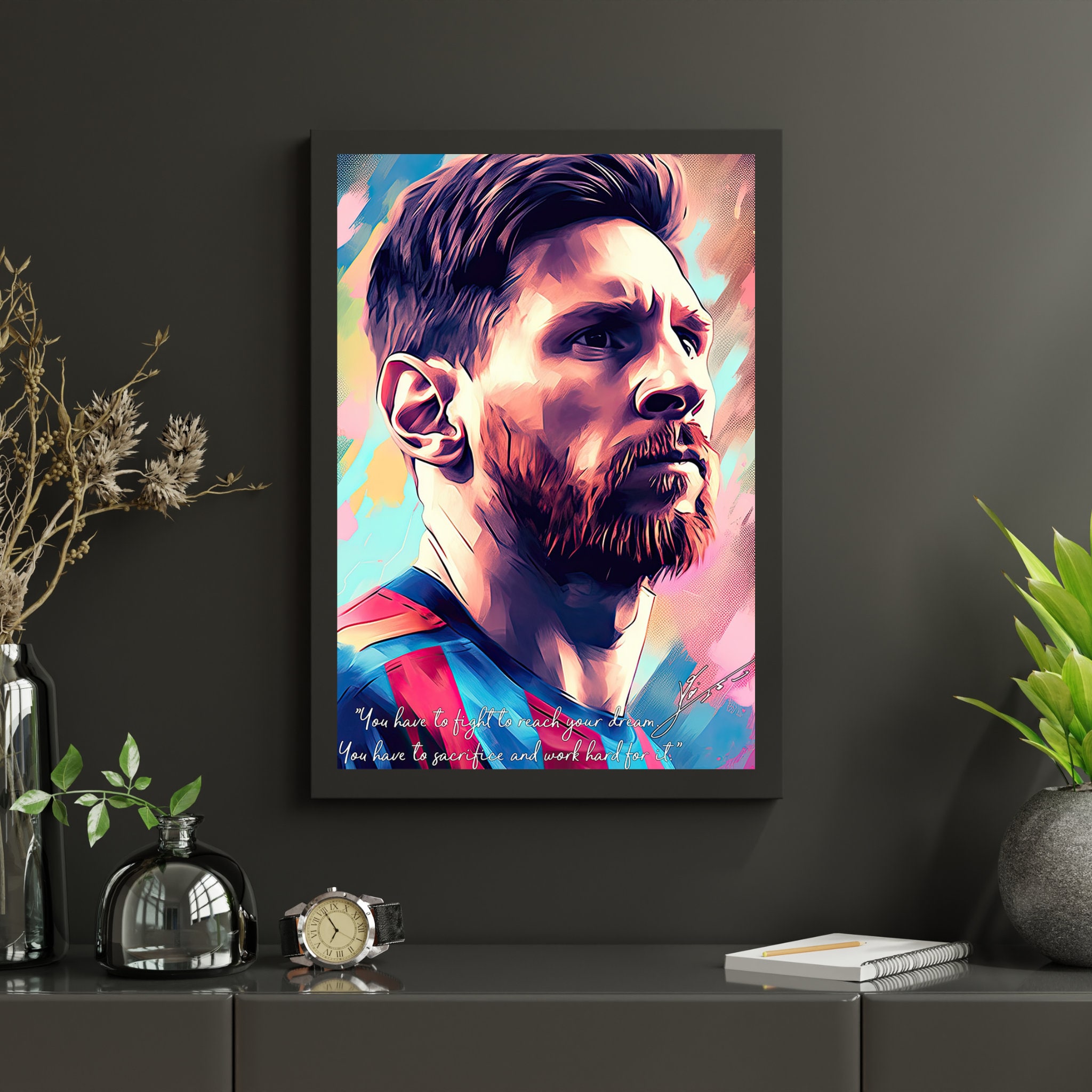 Lionel Messi Famous Quotes Lionel Messi Signature Inspirational Wall ...