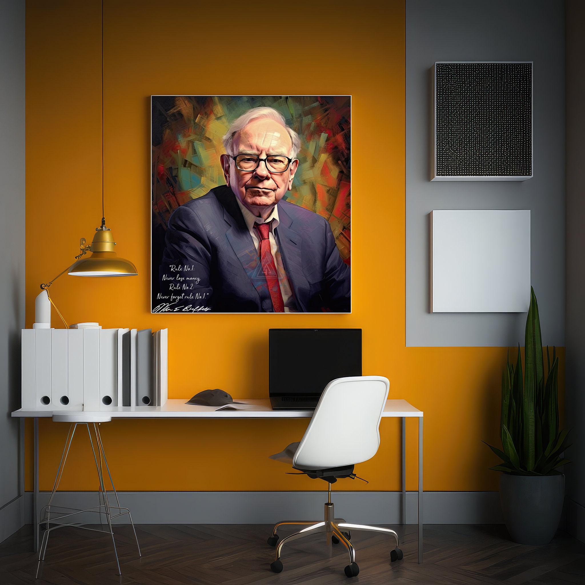 Warren Buffett Famous Quotes Original Signature Inspirational Wall Art ...