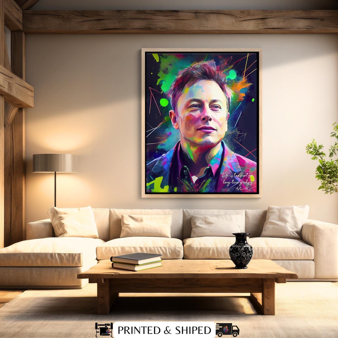 Elon Musk Long-term Grudges Quote Print, Life is Too Short for Grudges, Original Signature Art ...