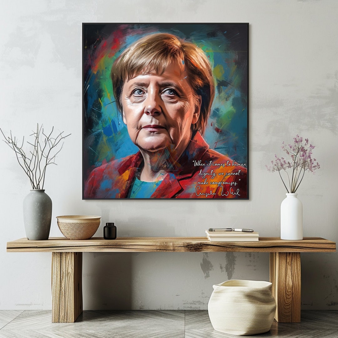 Angela Merkel Art Print: Inspirational Quote, Feminist Wall Decor ...