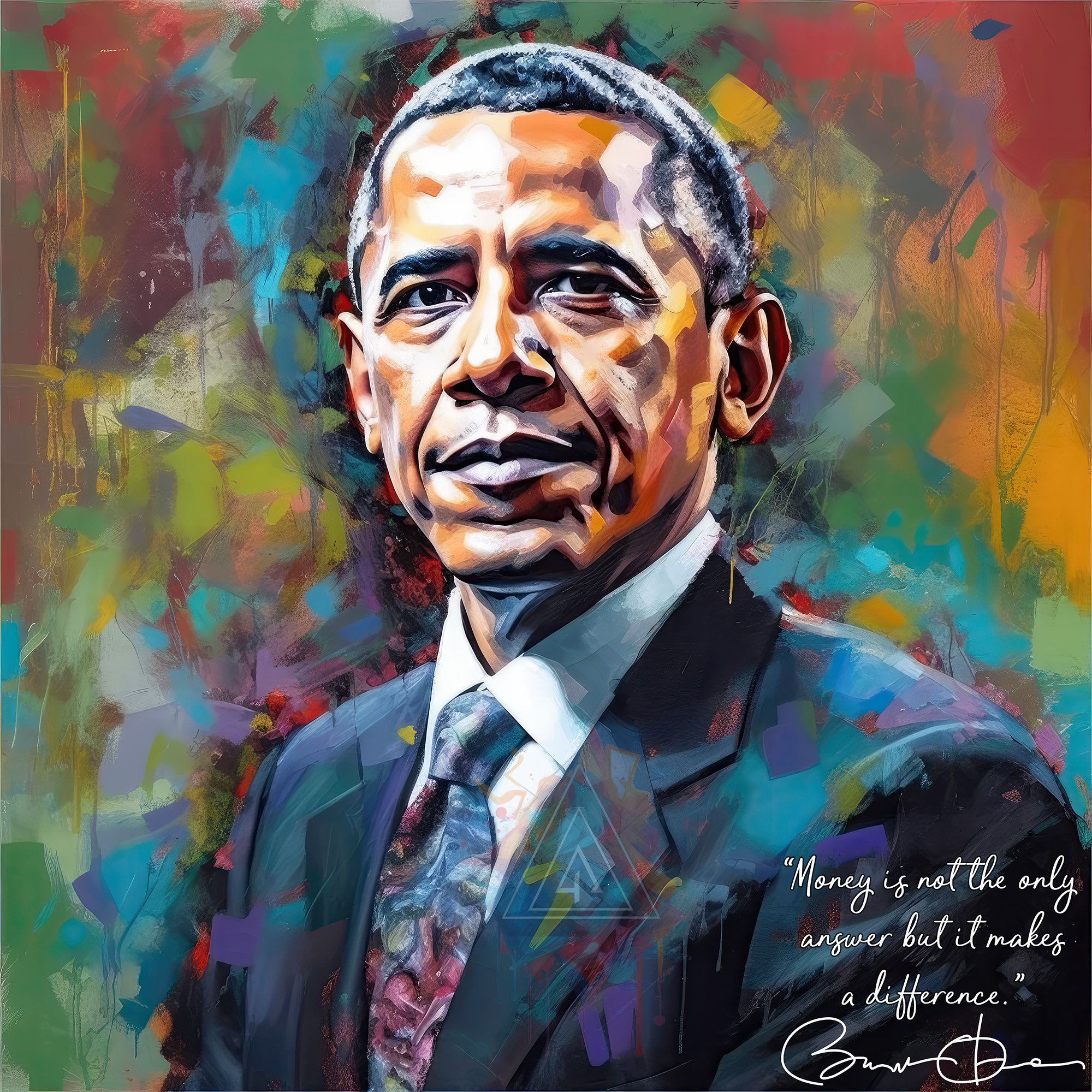 Barack Obama Motivational Quotes Original Signature Inspirational Wall ...