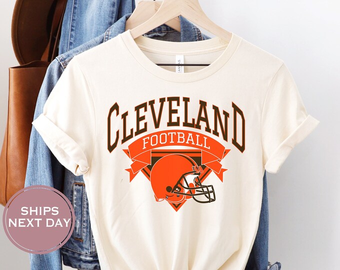 Cleveland Football Shirt Retro Cleveland Football Shirt - Etsy