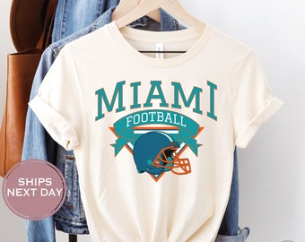 Miami Football Shirt Vintage Miami Football Shirt Retro - Etsy