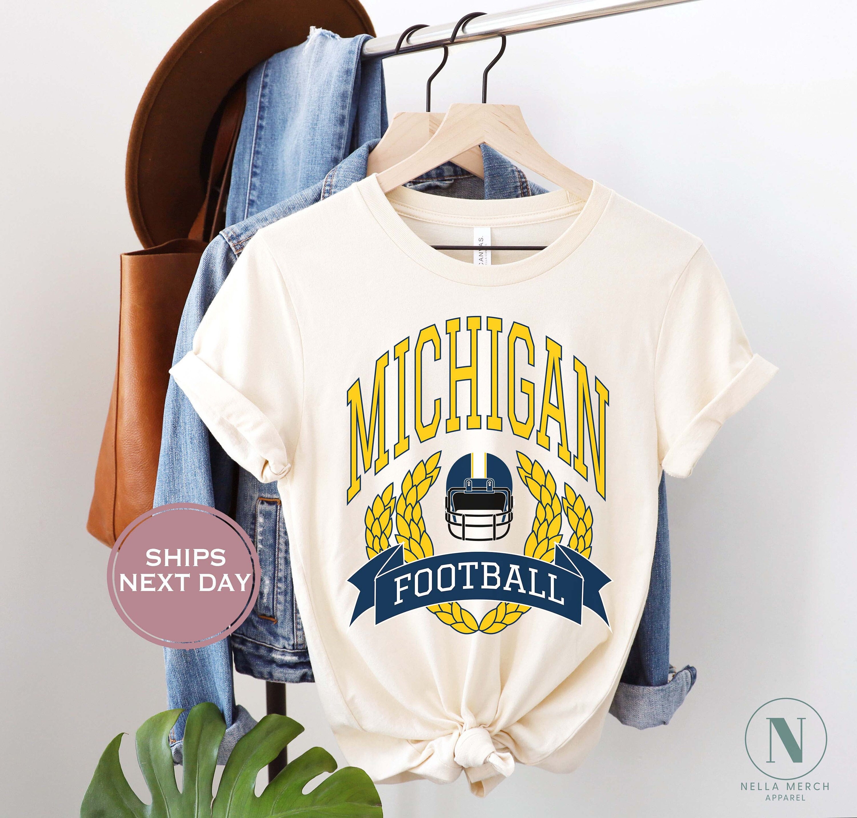 Retro Michigan Football Shirt Vintage Michigan Football Tee - Etsy