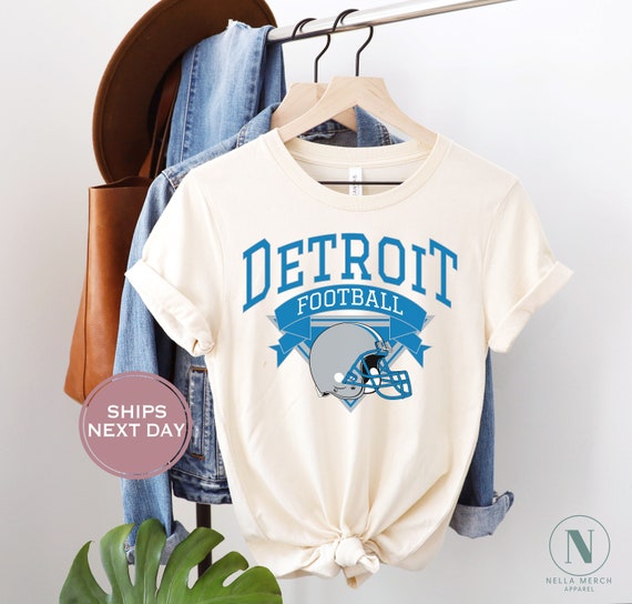 Retro Detroit Football Shirt Vintage Detroit Football Shirt - Etsy