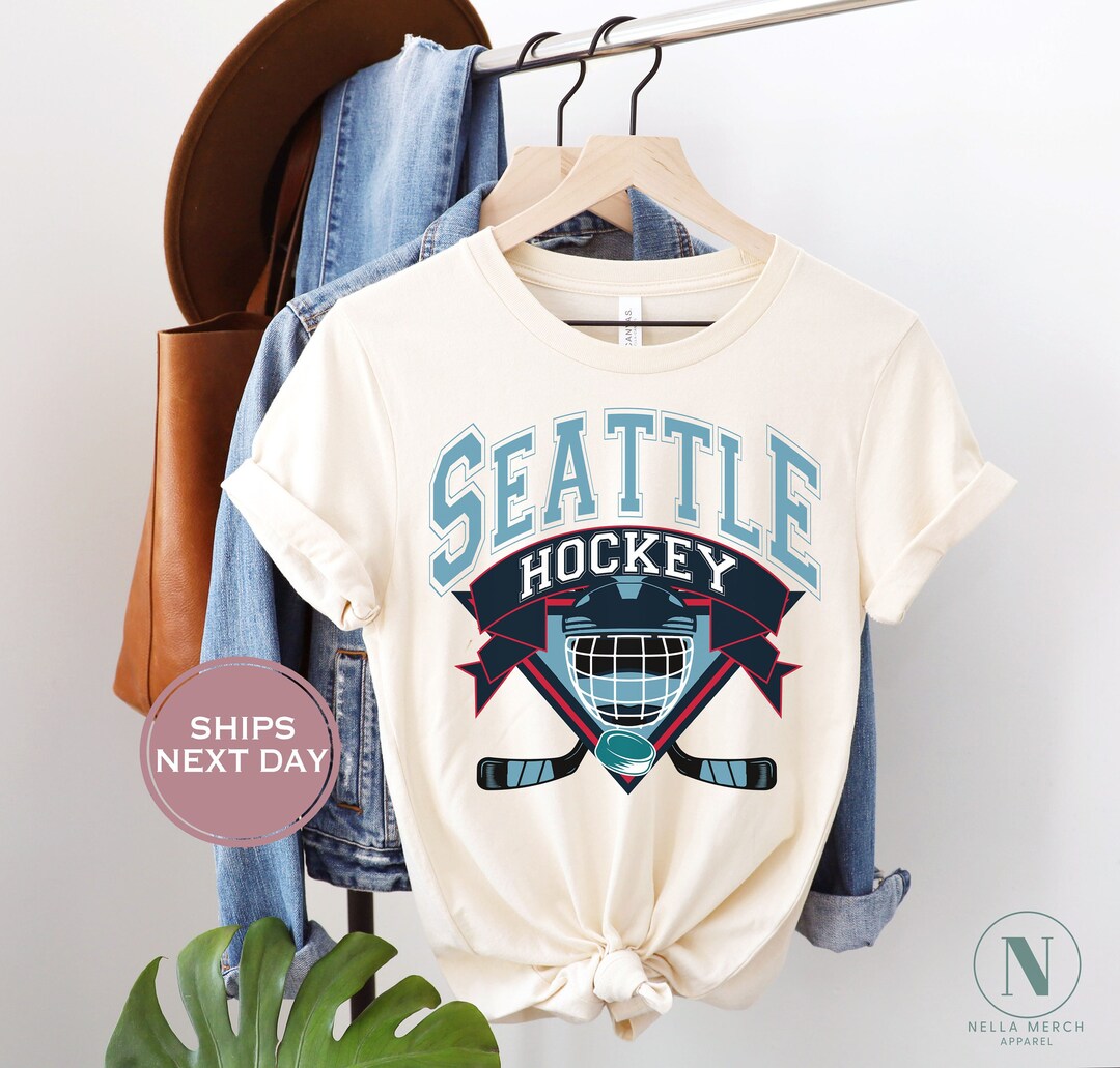 Seattle Hockey Shirt, Retro Seattle Ice Hockey, Throwback Seattle ...