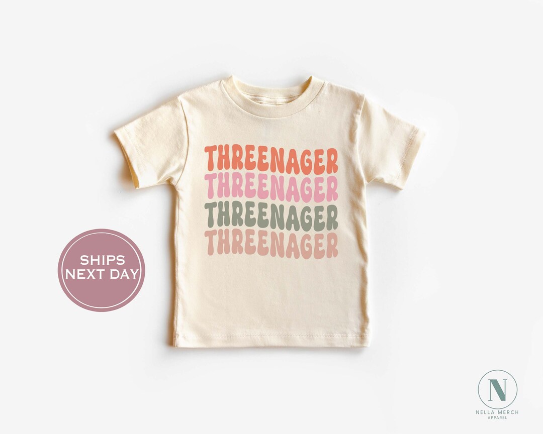 Threenager Shirt - Third Birthday Shirt - Birthday Girl Shirt - Three ...