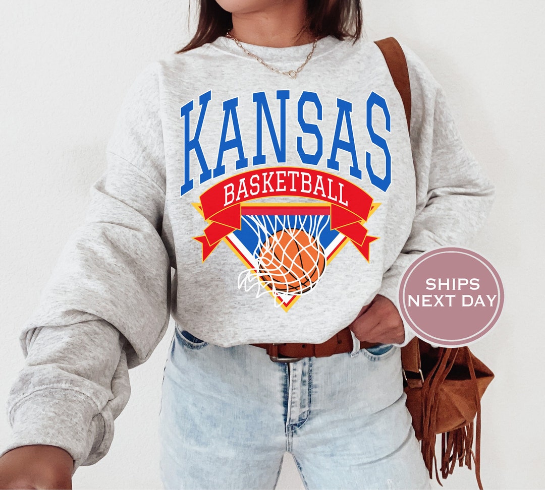 Kansas Sweatshirt - Kansas Basketball Sweatshirt - Lawrence Kansas ...