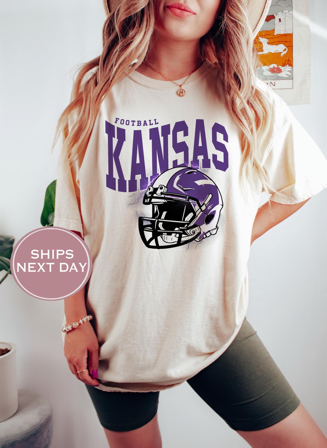 Retro Kansas Football Shirt, Vintage Kansas Football Shirt, Manhattan ...