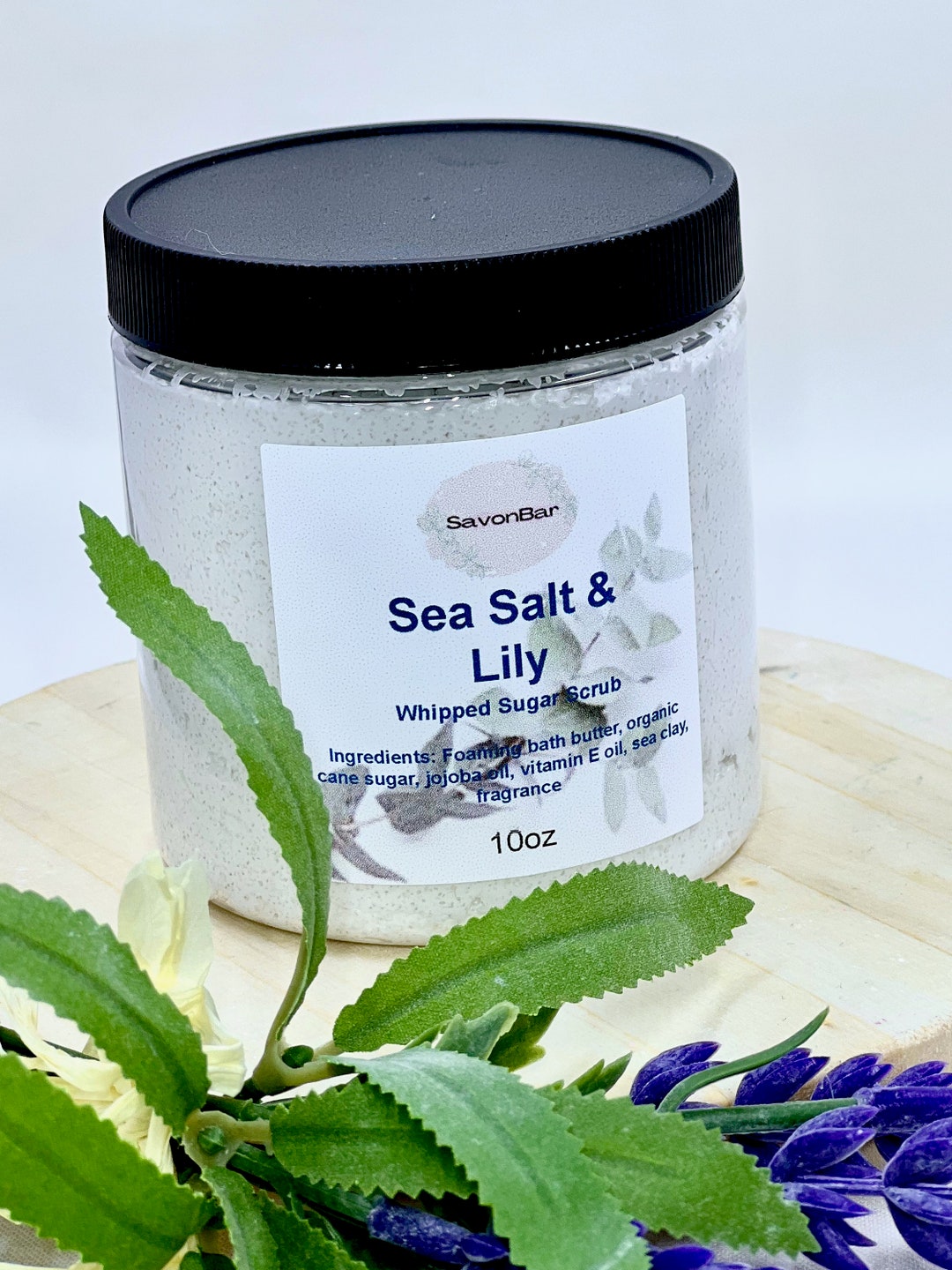 Sea Salt & Lily Whipped Sugar Scrub, Gift Idea, Stocking Stuffer ...