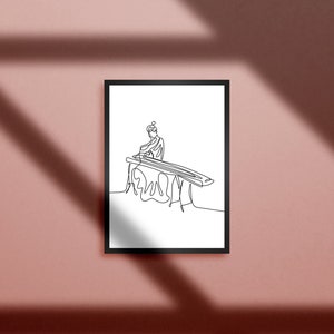 Marimba Line Art Poster Minimalist Music Poster Art - Etsy