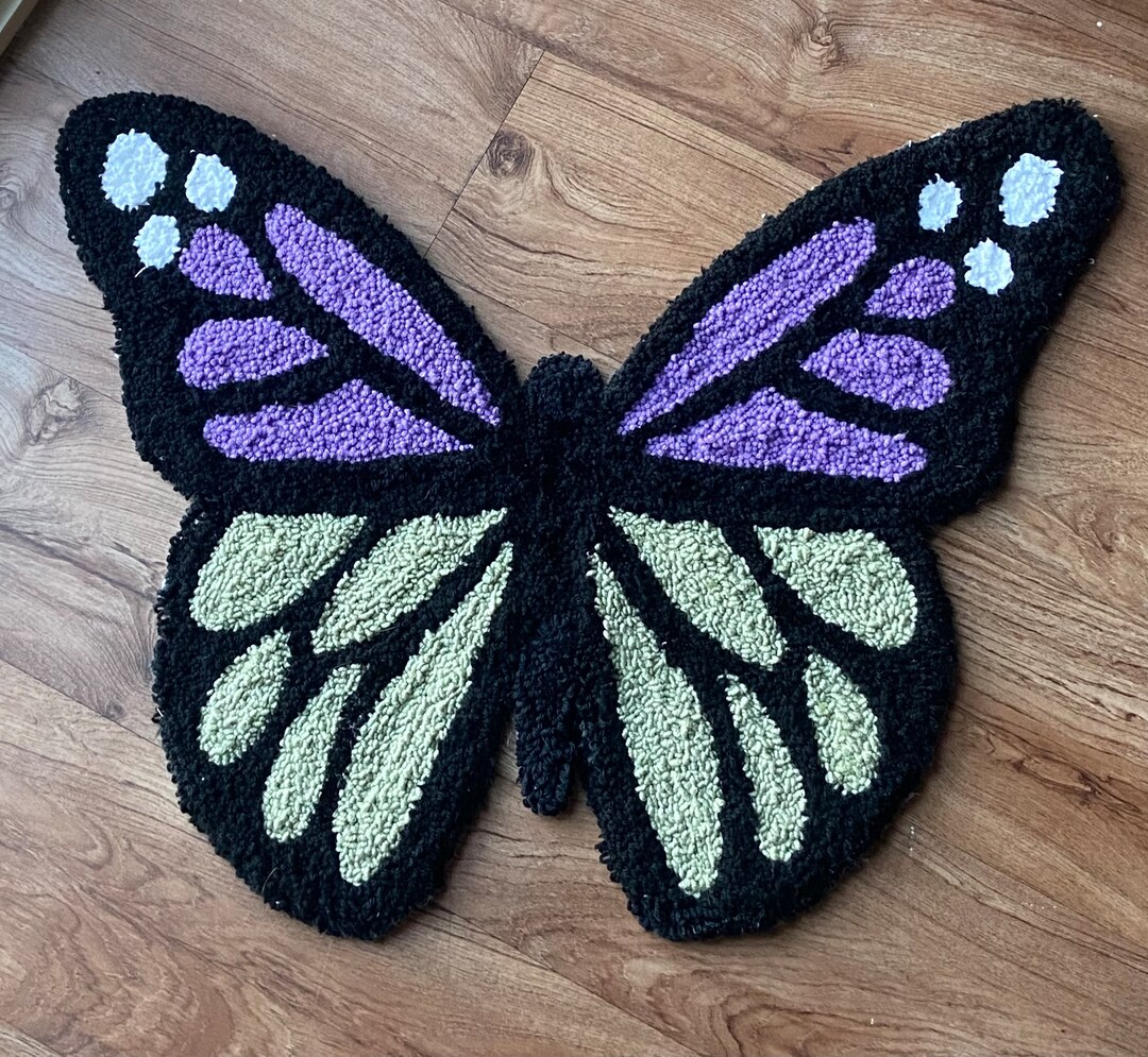 Butterfly Rug -tufted - Etsy