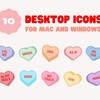 10 Pastel Desktop Icons, Folder Icons for Mac Windows, Cute Cartoon ...