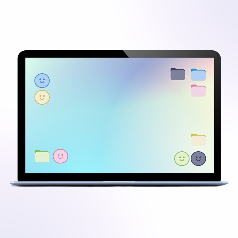 10 Smiley Desktop Icons, Folder Icons for Mac + Windows, Smiley Face ...