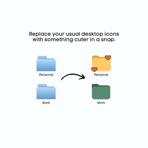 10 Dark Neutral Desktop Icons, Folder Icons for Mac + Windows, Cute ...