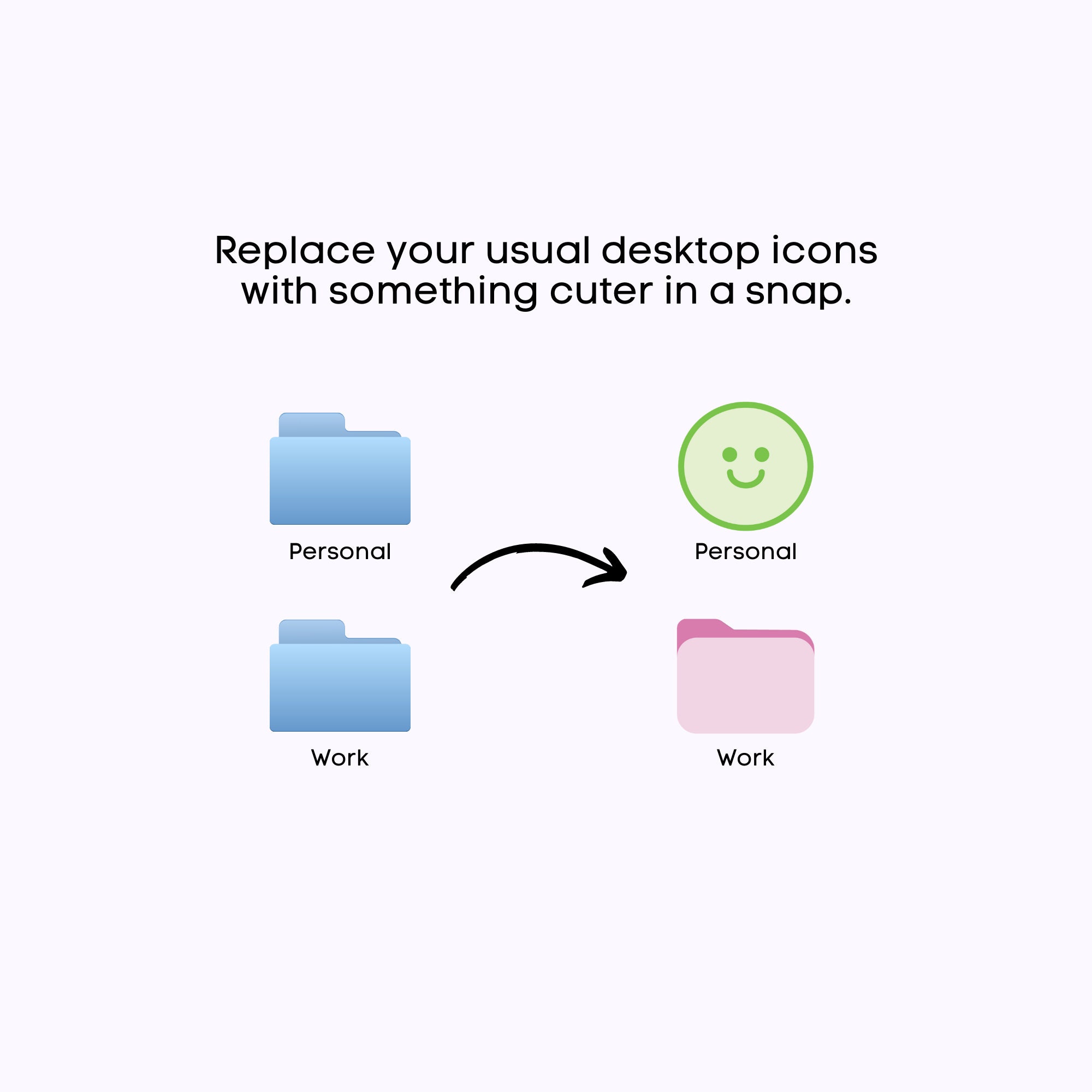 10 Smiley Desktop Icons, Folder Icons for Mac + Windows, Smiley Face ...