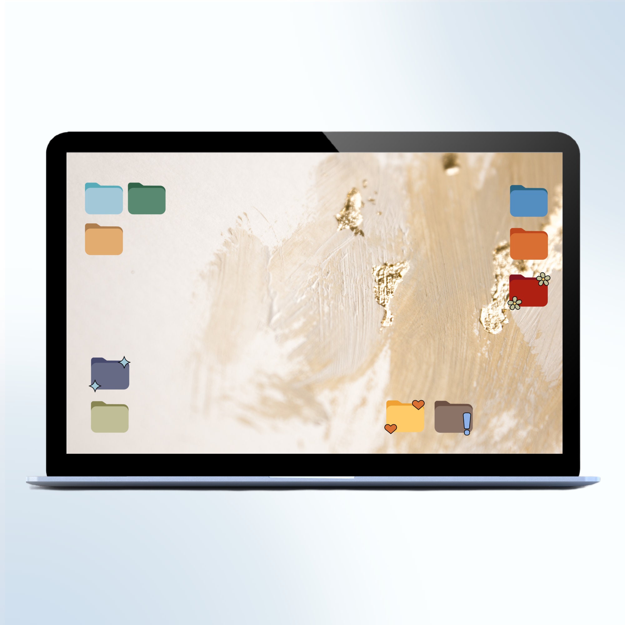 10 Dark Neutral Desktop Icons, Folder Icons for Mac + Windows, Cute ...