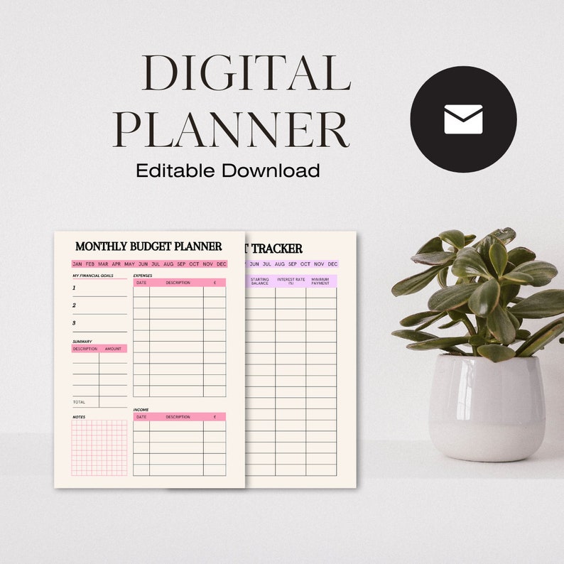 Minimalist Budget Planner Book, Personal Finance Organizer, Budgeting ...