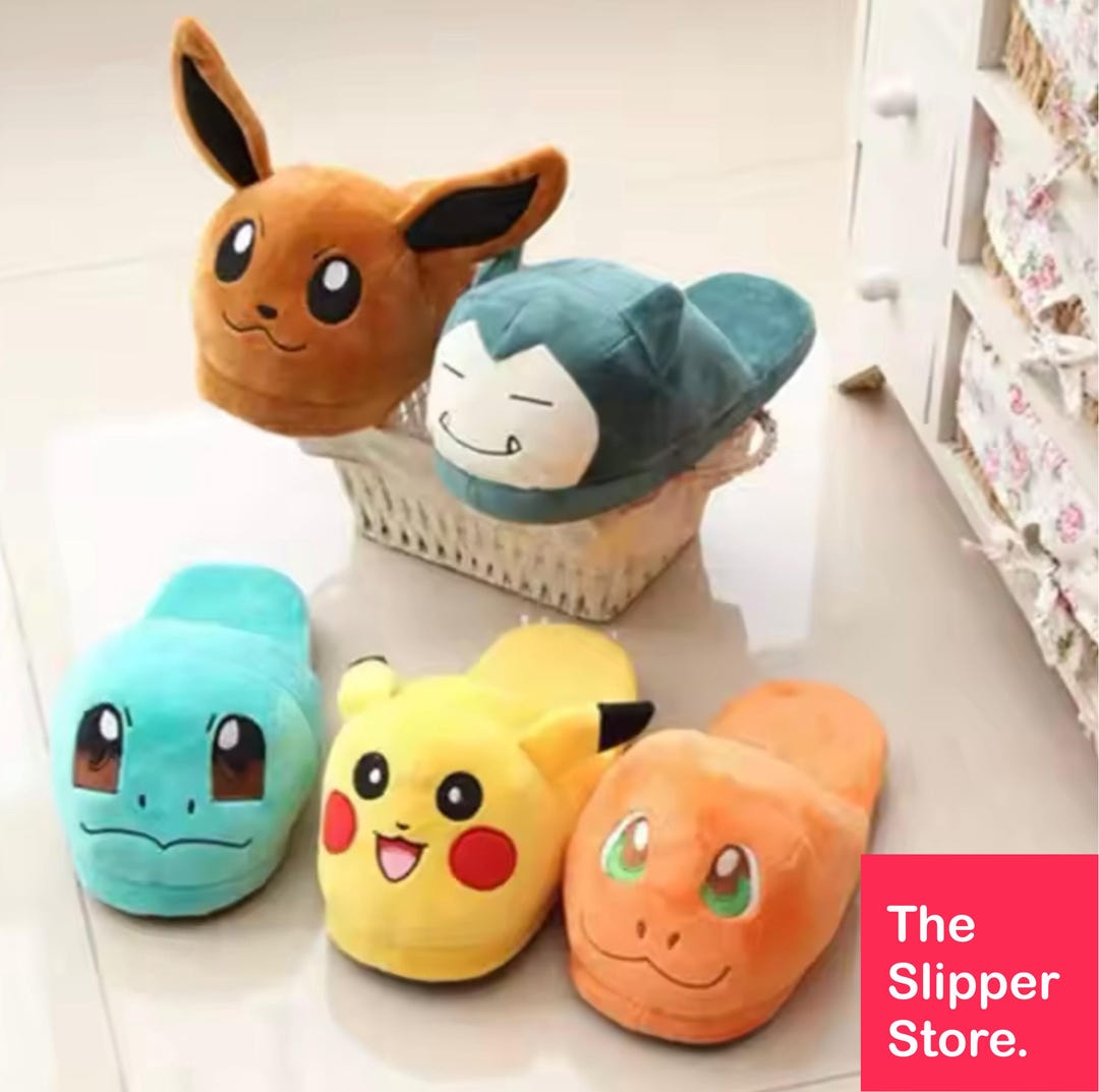 My Cosy Pikachu & Friends Pokemon Slippers Gift Teen Boy Gamer ...