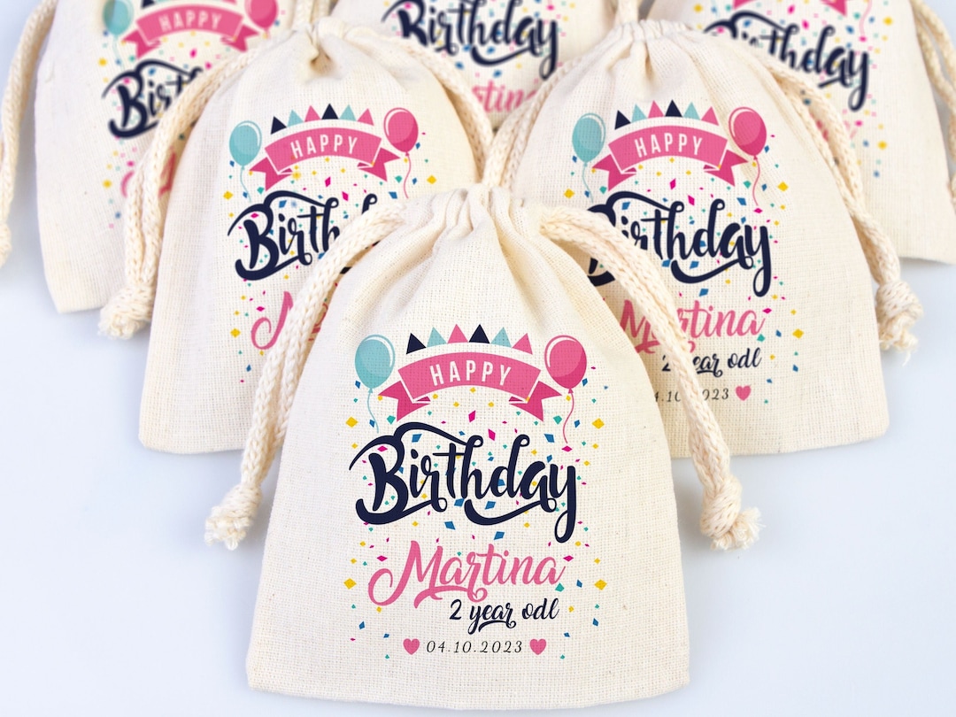 Happy Birthday Gİft Bags, Custom Party Bags for First Birthday ...