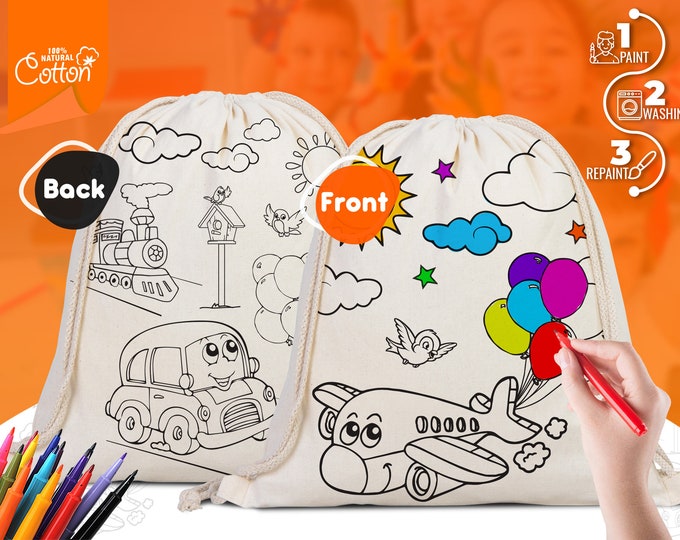 Coloring Bag 35x40cm Washable Eco Friendly Coloring for - Etsy