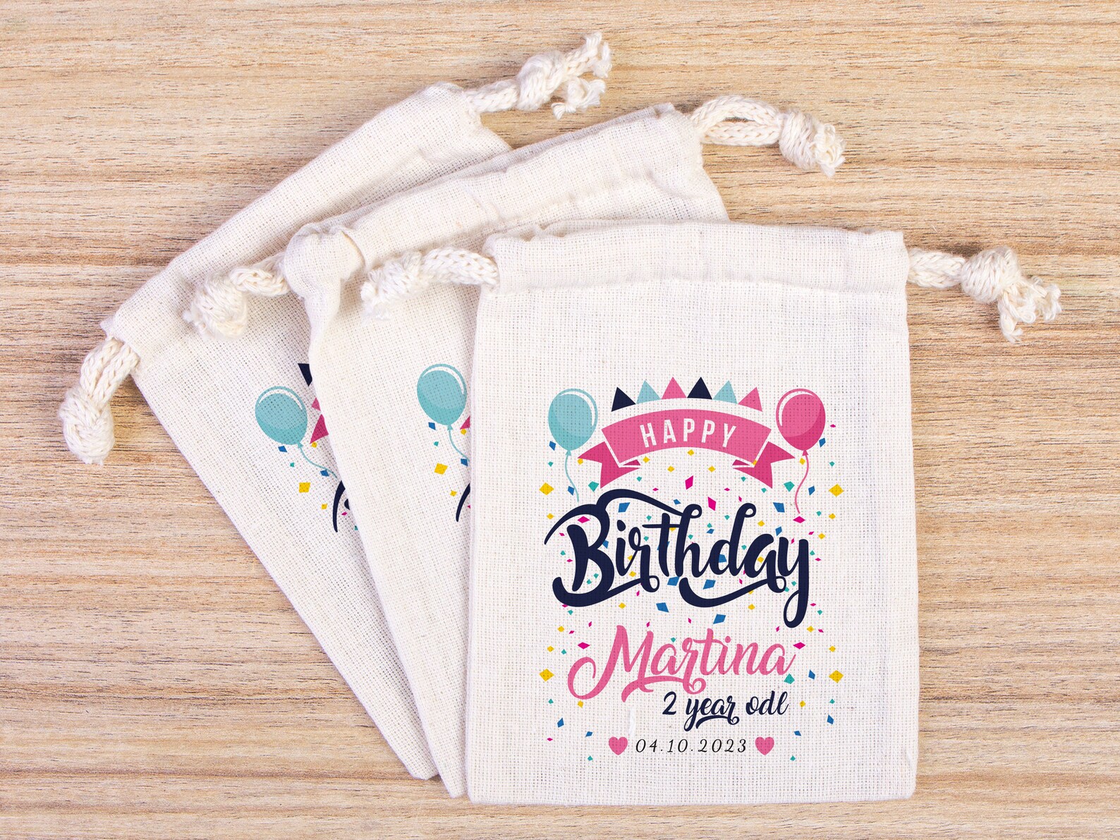 Happy Birthday Gİft Bags Custom Party Bags for First - Etsy