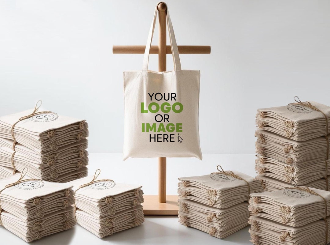 Custom Logo Cotton Tote Bag: Eco-friendly Promotional Canvas Bag - Etsy