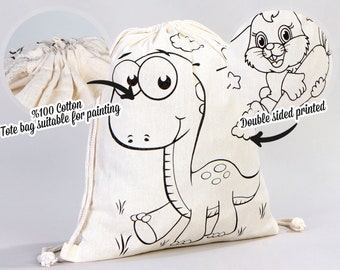 Coloring Animal Backpacks Kids Bag Kids Art Set Coloring | Etsy