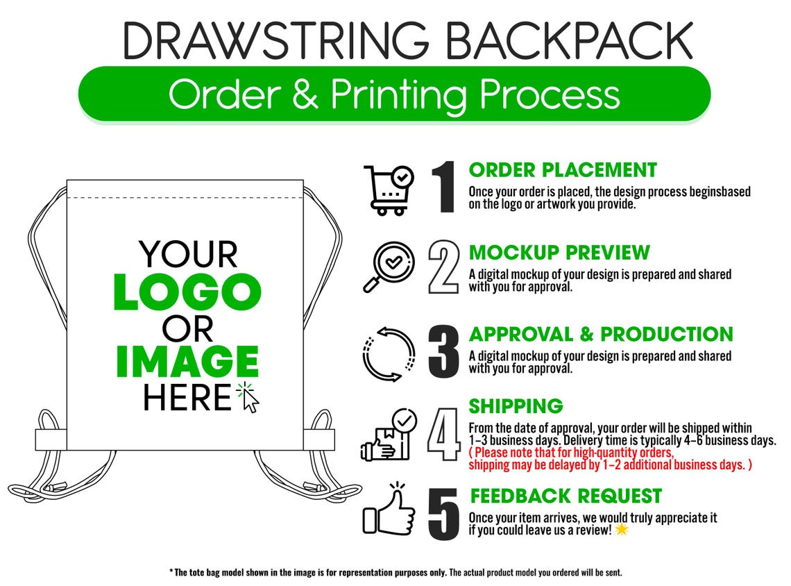 Pack of 8 Custom Waterproof Drawstring Backpack: Personalized Travel ...