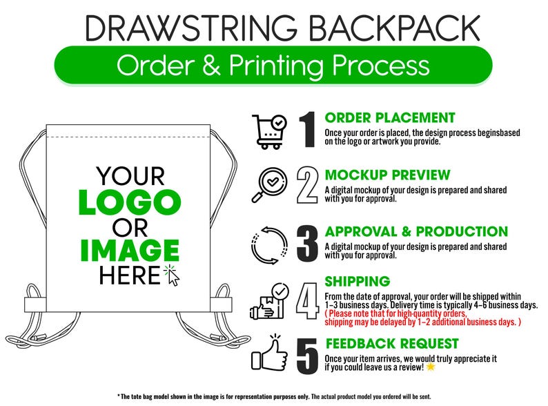 Pack of 8 Custom Waterproof Drawstring Backpack: Personalized Travel ...