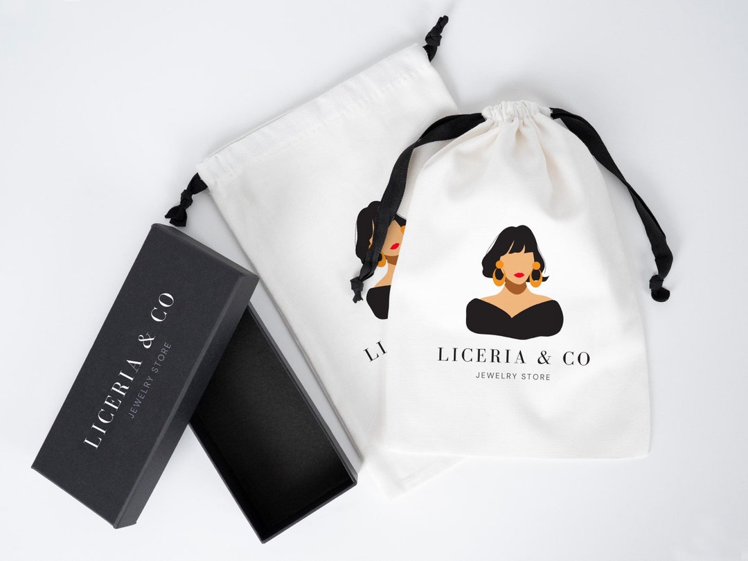 Pack of 16 Personalized Cotton Drawstring Pouch | Bulk Custom Logo Gift ...