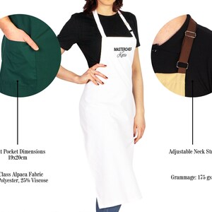 Chef Apron, Personalized Kitchen Apron for Women or Men , Custom Name ...