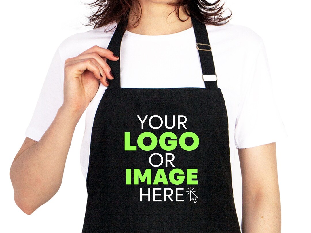 Custom Logo Apron, Personalized Kitchen Aprons, Logo Print Options ...