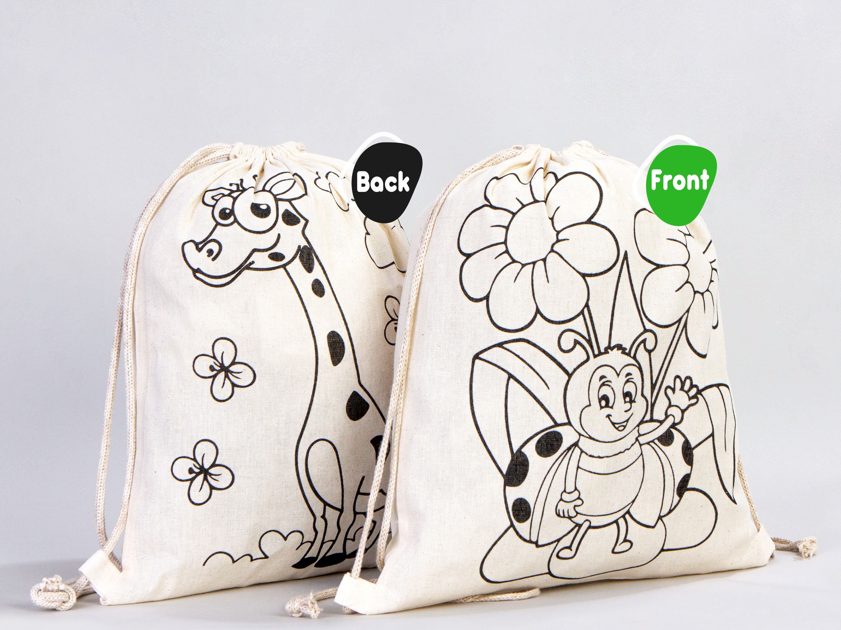 Coloring Animal Backpacks Kids Bag Kids Art Set Coloring - Etsy