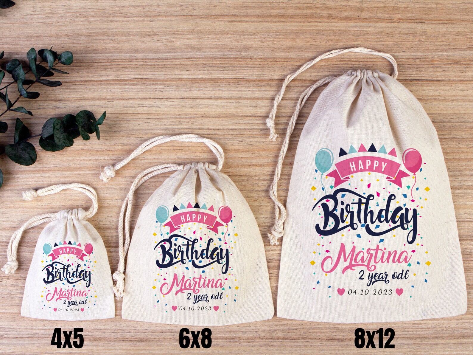 Happy Birthday Gİft Bags Custom Party Bags for First - Etsy