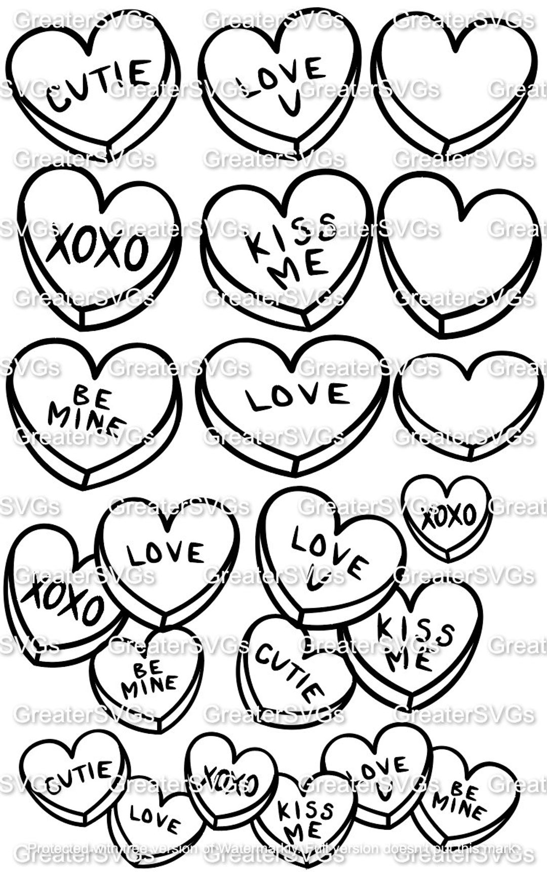 Valentine Message Candy Bundle With Inverted - Etsy