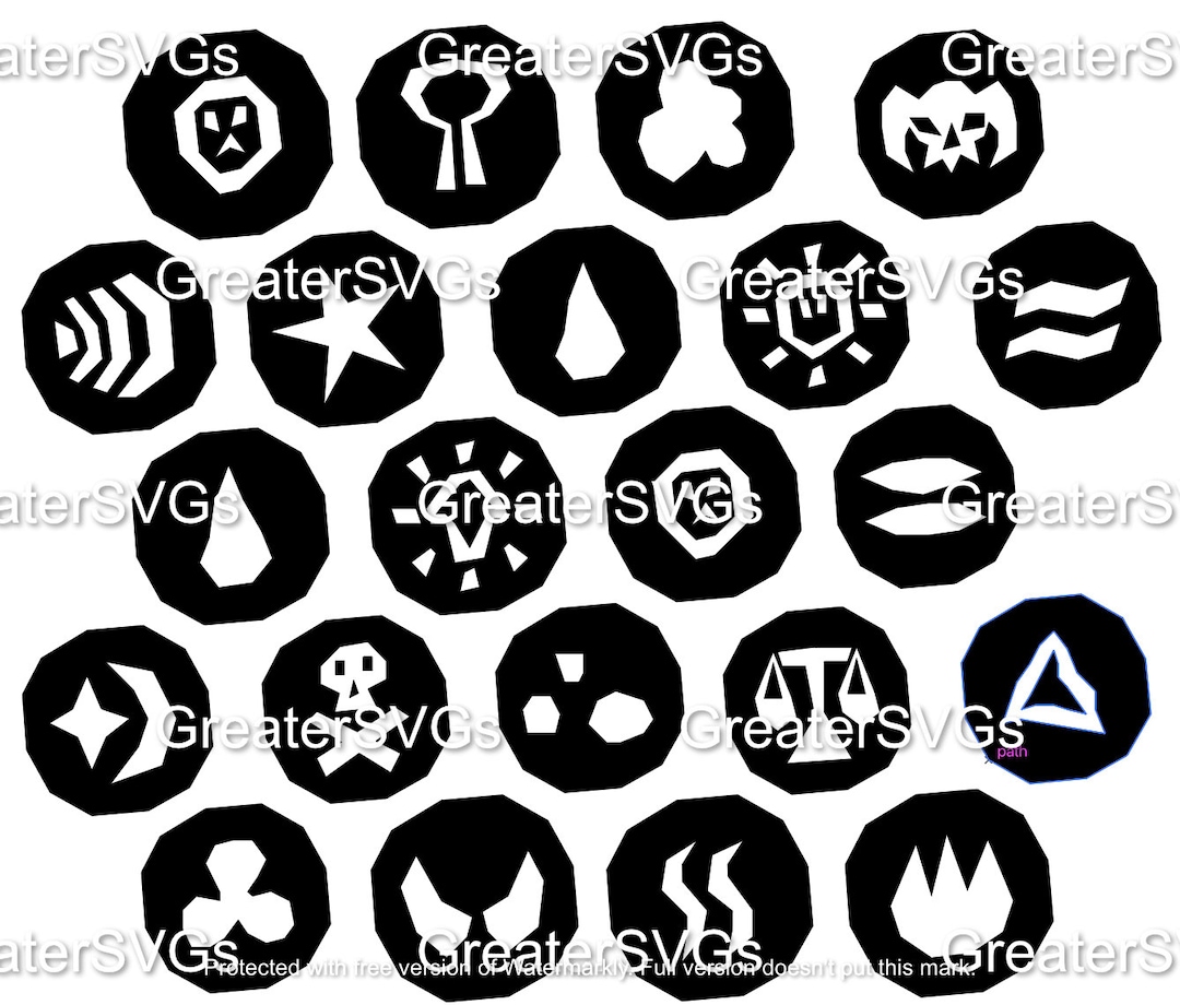 Runescape Runes Inverted - Etsy