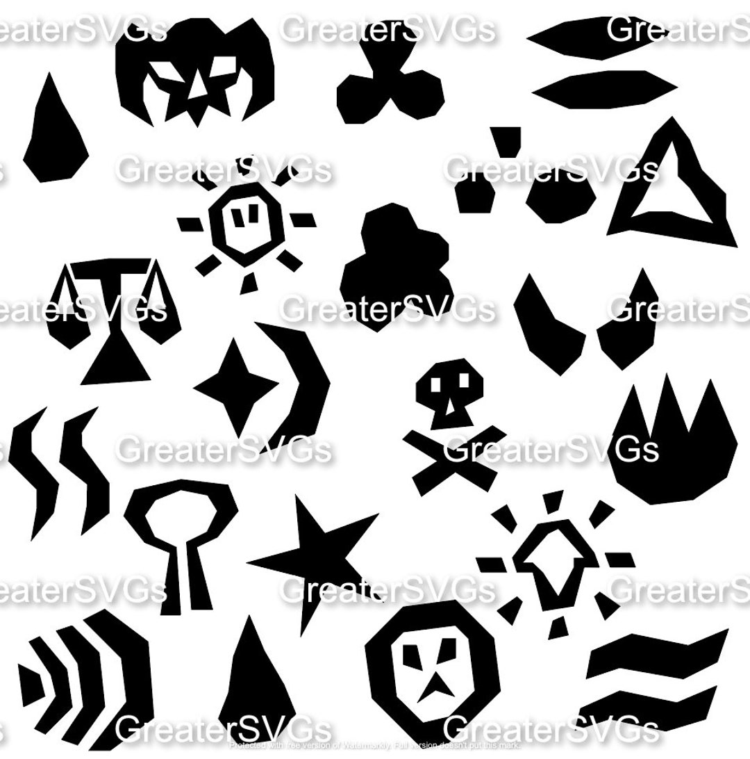 Runescape Runes Svgs - Etsy