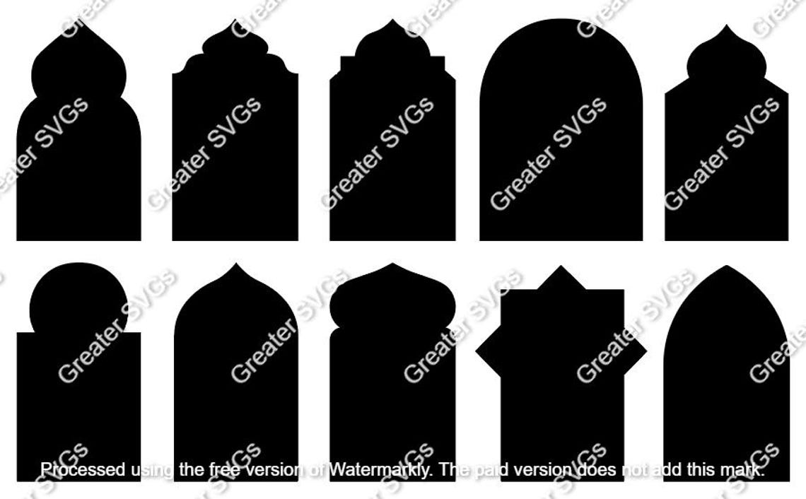Moroccan Arch Window SVG Bundle | Arch Frames Cut Files - Etsy