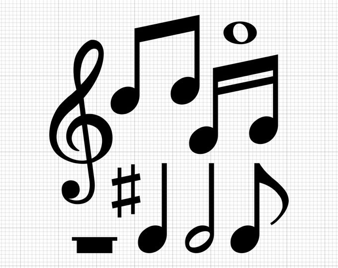 Music Notes SVG Bundle, Music Notes for Digitial Download, Music SVG ...