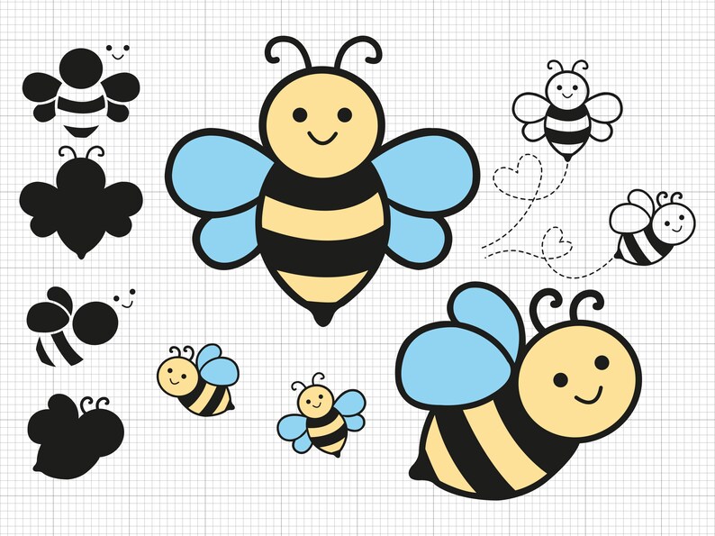 Bee Svg, Honey Bee Svg, Bumble Bee Svg, Png, Dxf, Pdf, Ai File - Etsy