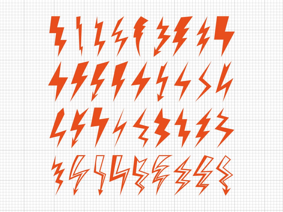 Lightning Bolt Svg Png Ai Pdf Dxf File Download - Etsy UK