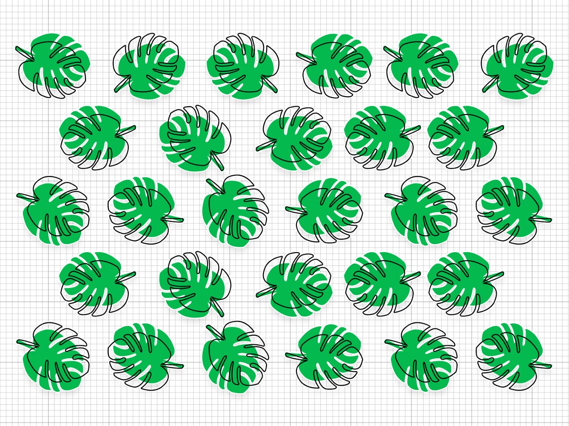 Monstera Leaf Svg Png Ai Pdf Dxf File Download - Etsy