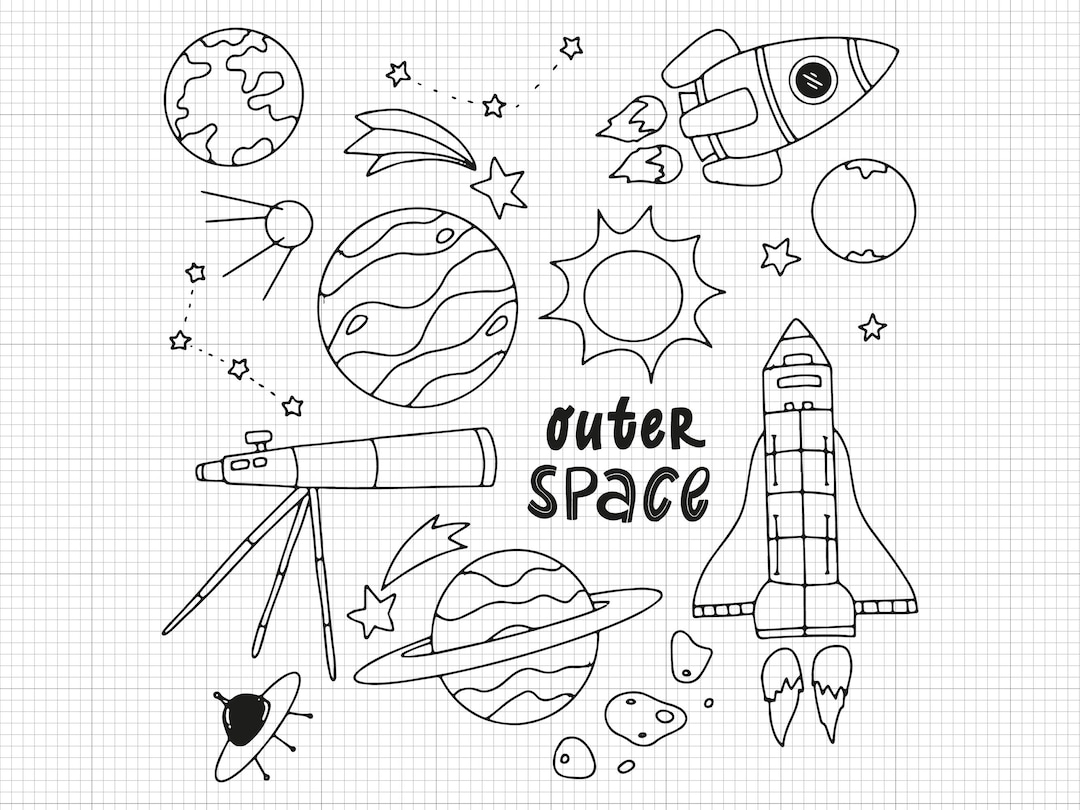 Outer Space Svg Png Pdf Ai Dxf File Download - Etsy